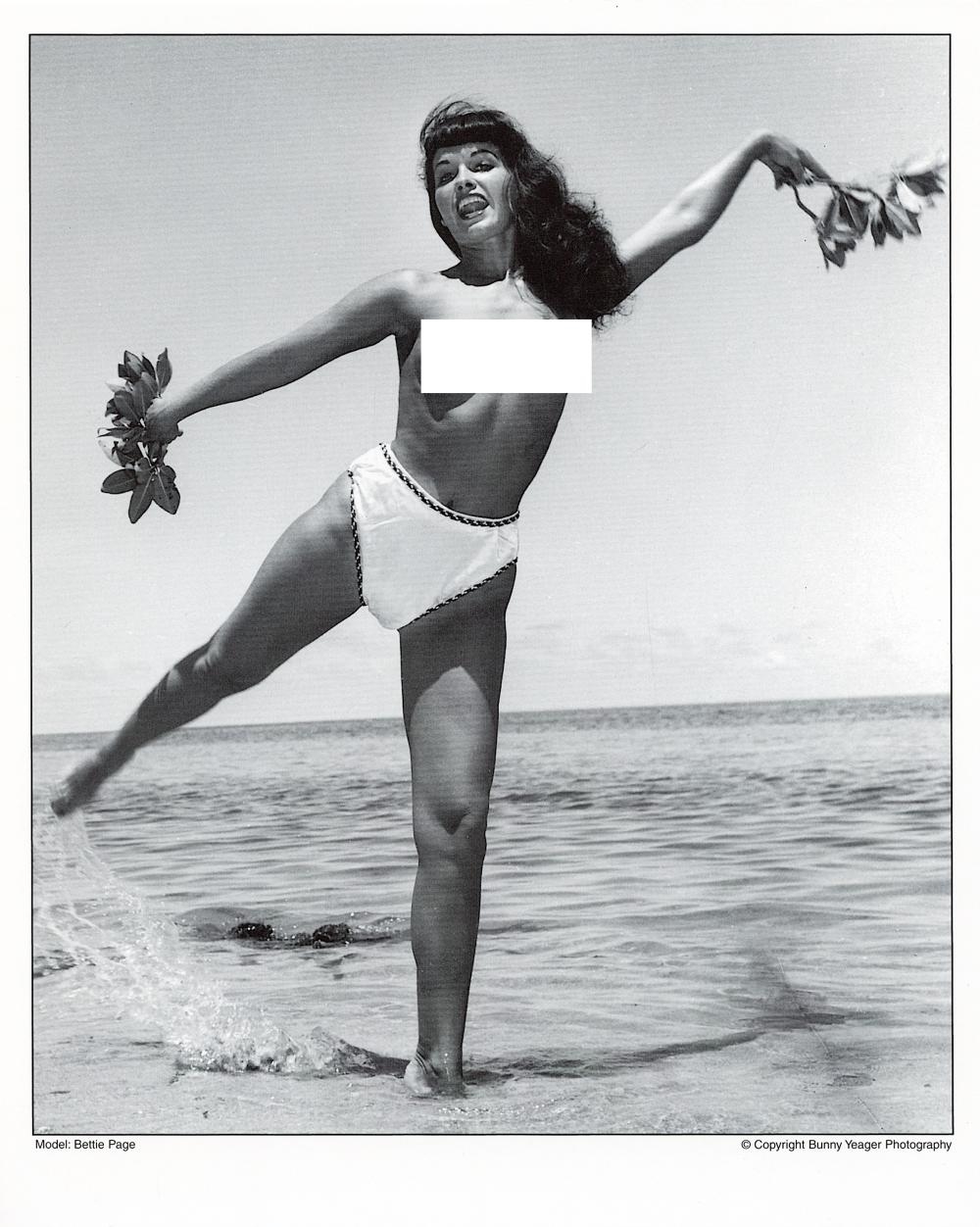 Bunny Yeager | BUNNY YEAGER Vintage Pin Up Litho Model BETTIE PAGE (1950s) | MutualArt