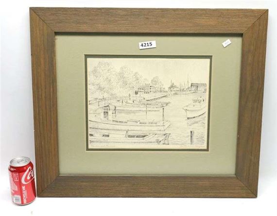 John Moll | Harbor and Museum St. Michael's Maryland | MutualArt