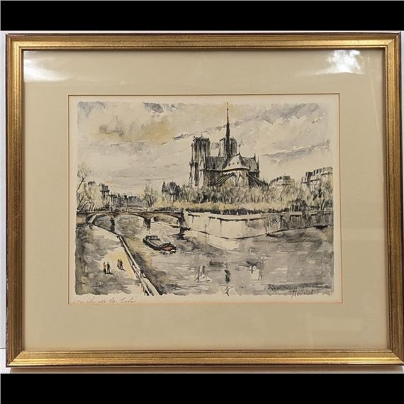 Franz Herbelot | Pair Of Signed French Artist Franz Herbelot Watercolor ...