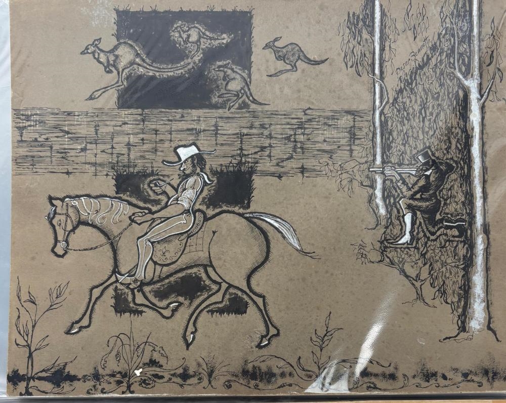 Peter Bennett | Seven Peter Bennett Illustrations of an Australian Folk ...