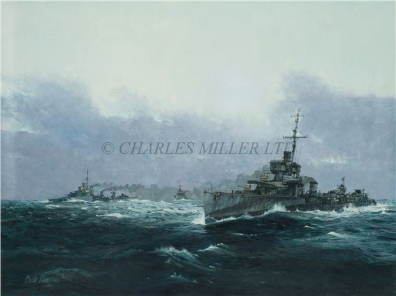 Christopher Mayger | 'Amazon' Class destroyers in dazzle camouflage on ...