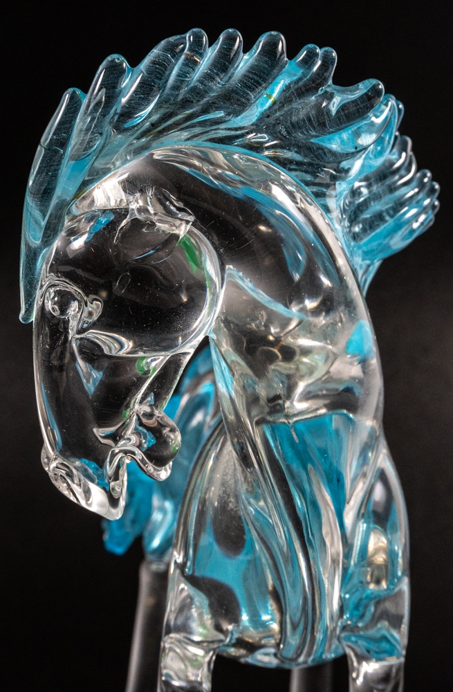 Murano | Signoretto, Pino - Pair of Murano blown glass horses - 2004 ...