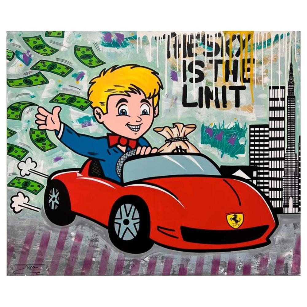 Jozza | Jozza, Sky is the Limit Unique Mixed Media on Canvas, Hand ...