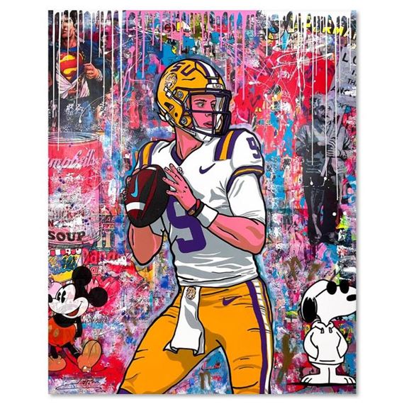 Jozza | Jozza, Homerun Unique Mixed Media on Canvas, Hand Signed with ...