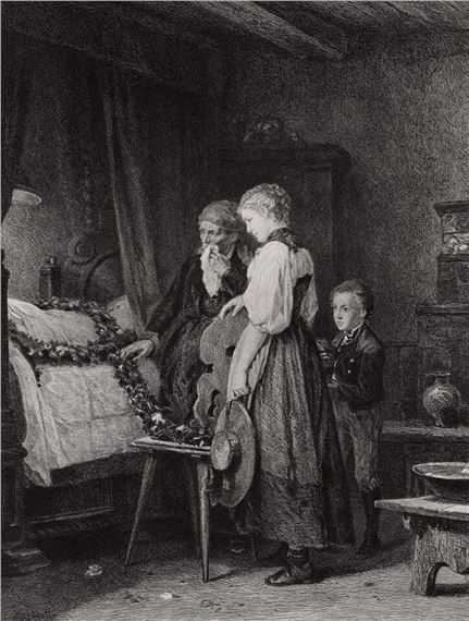 Carl Heinrich Hoff | 1800s CARL HOFF Antique Etching Lossing a Loved ...