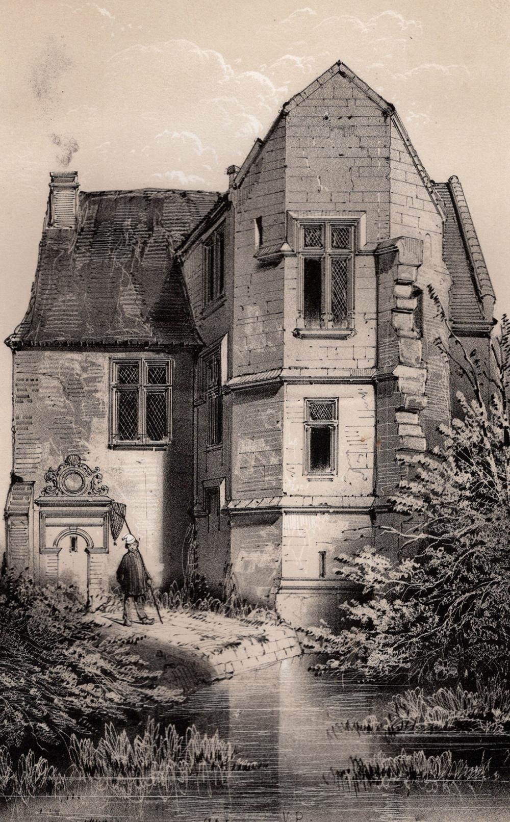 Victor Petit | 1800s Original V. PETIT SIGNED Lithograph Manor of ...
