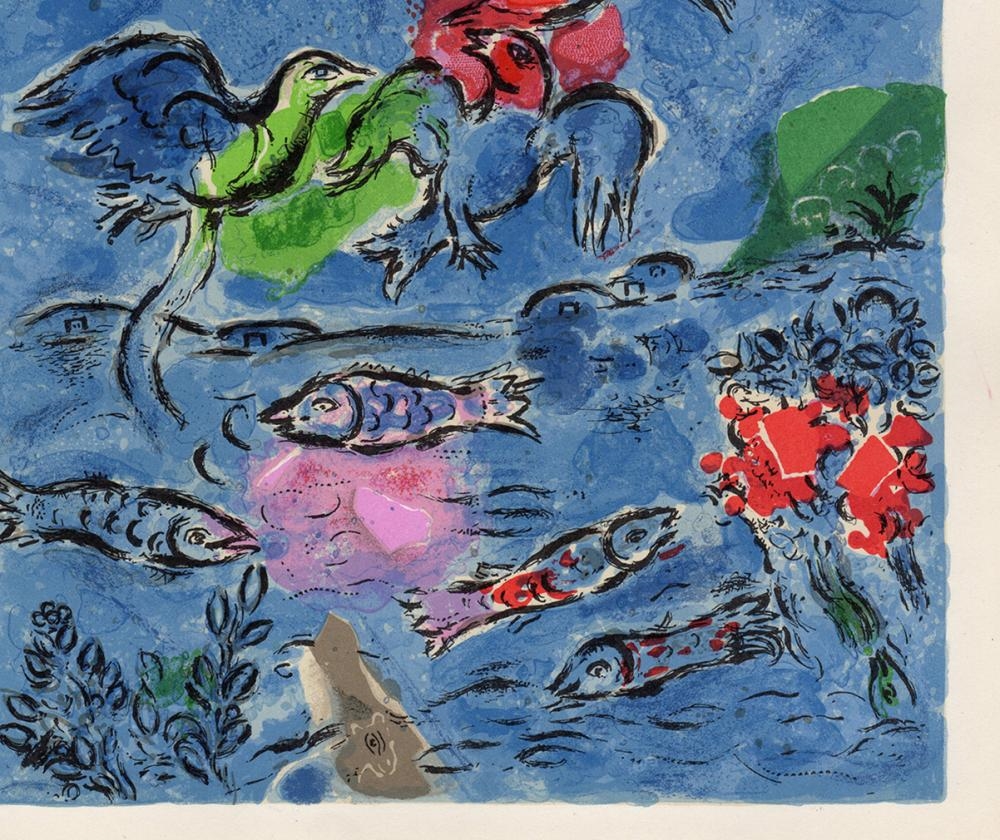 Marc Chagall | 1962 Marc Chagall Color Lithograph Jerusalem Windows ...