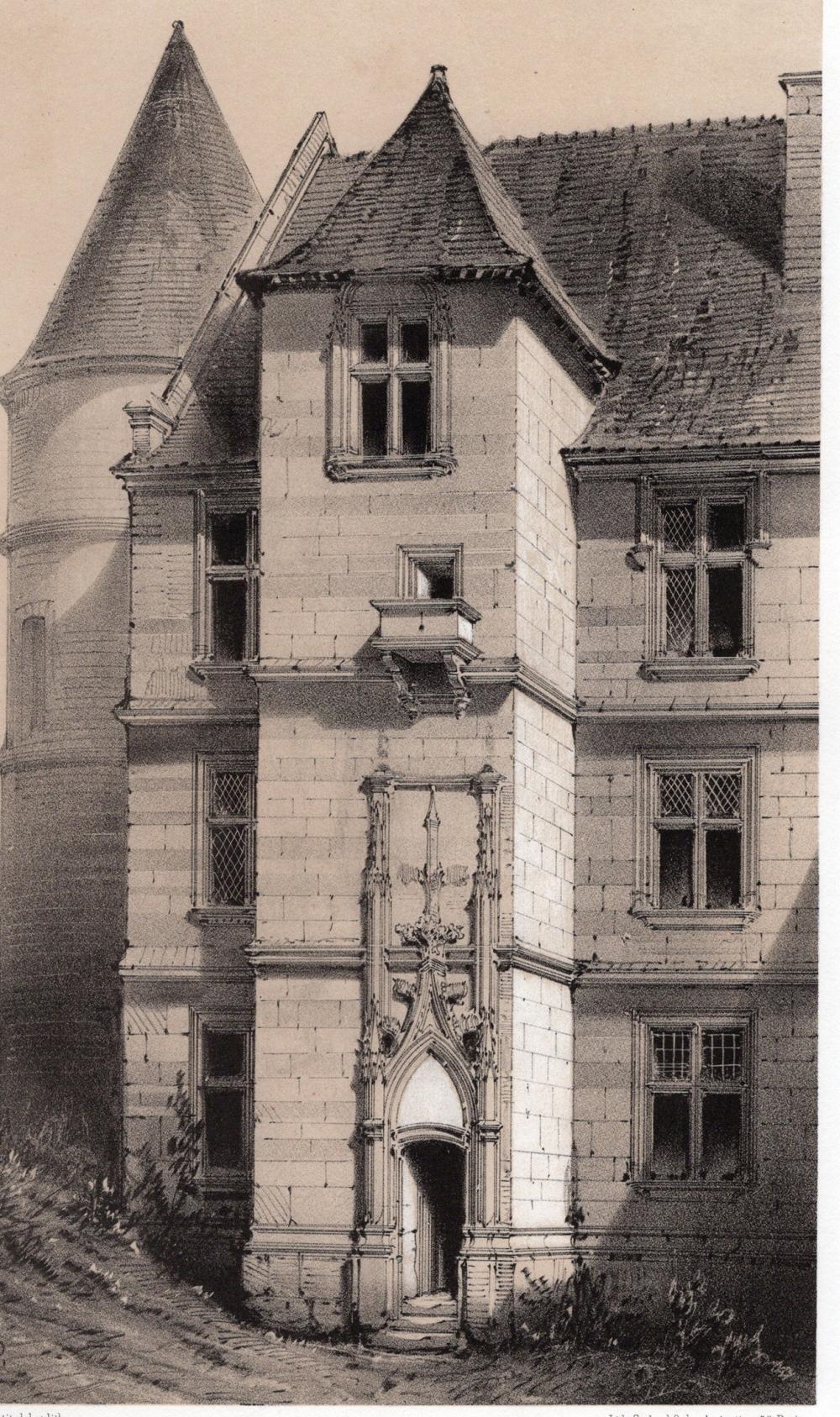 Victor Petit | Original Victor Petit 1800s Lithograph Chateau De Folin ...