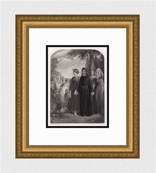 John Calcott Horsley | Grand 1800s John Callcott Horsley Engraving THE ...