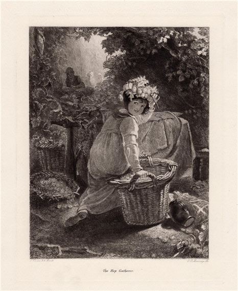 Thomas Uwins | Thomas Uwins 1891 etching The Hop-Gatherer signed (1891 ...