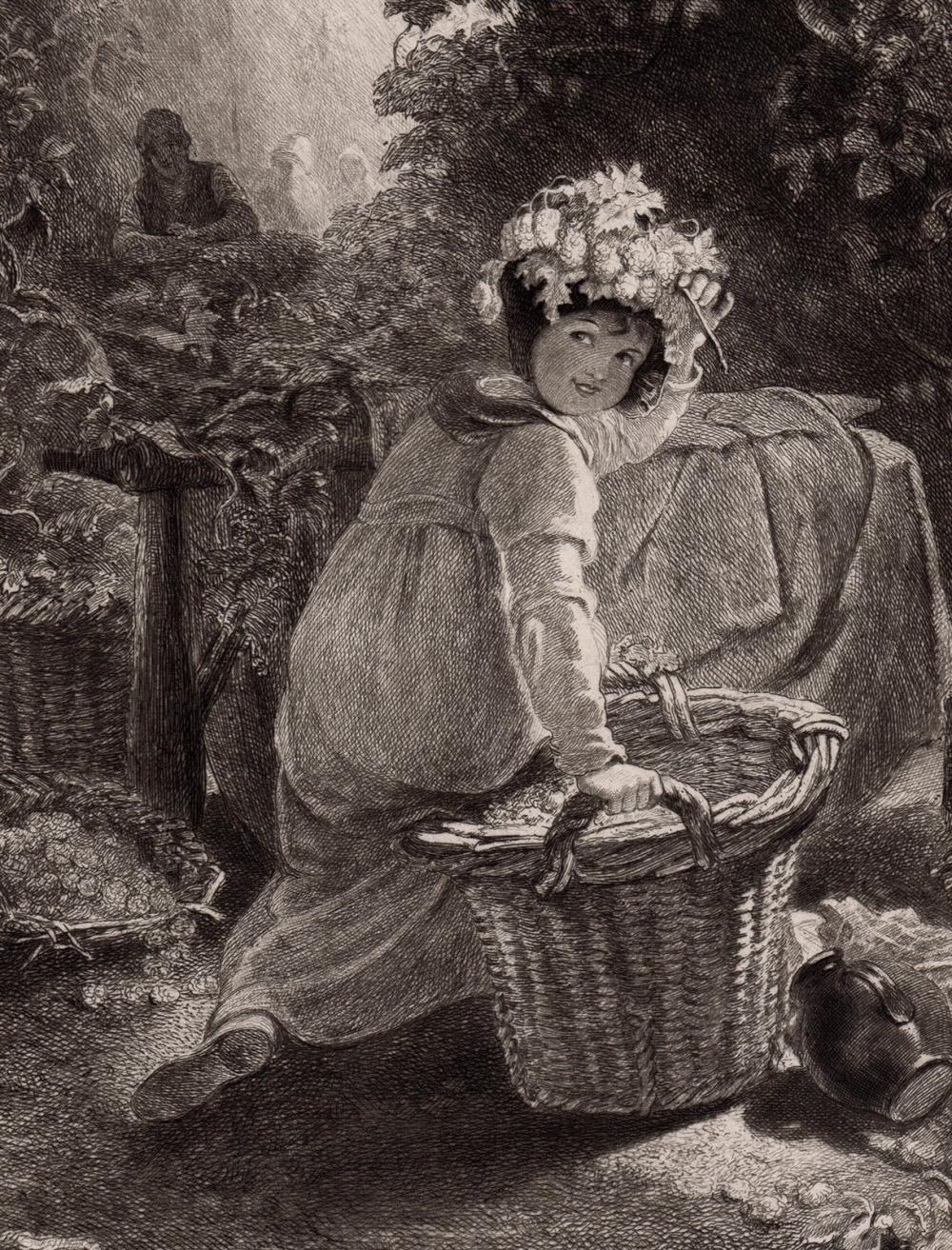 Thomas Uwins | Thomas Uwins 1891 etching The Hop-Gatherer signed (1891 ...