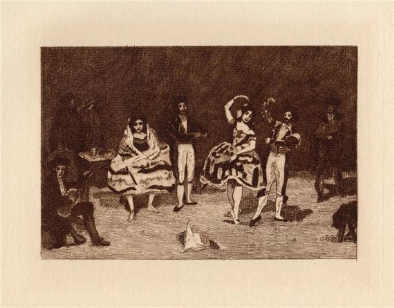 Édouard Manet | Edouard Manet 1892 Etching Spanish Ballet | MutualArt
