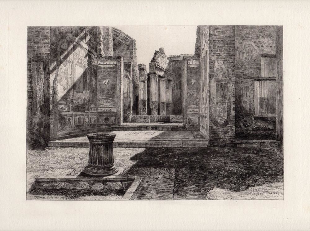 William Ewart Lockhart | William Ewart Lockhart 1883 etching Pompeii ...