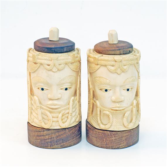 African School, 20th Century | Carved ivory African boxes (Circa 20th ...