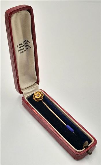 Stick | An Antique 15K Rose Gold Diamond Set Stick | MutualArt