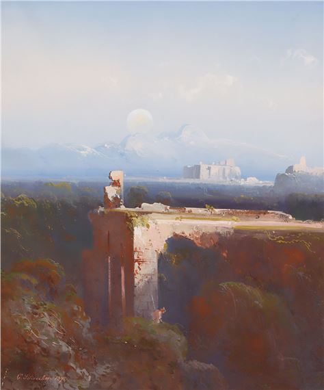 Conrad Peter Schreiber | Blick auf das Castel dell’Ovo bei Neapel (1872 ...