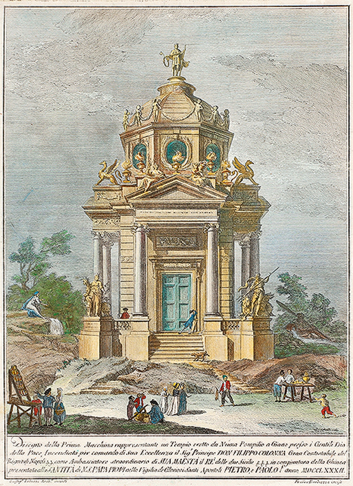 Francesco Barbazza | Disegno della Prima Macchina rappresentante un ...