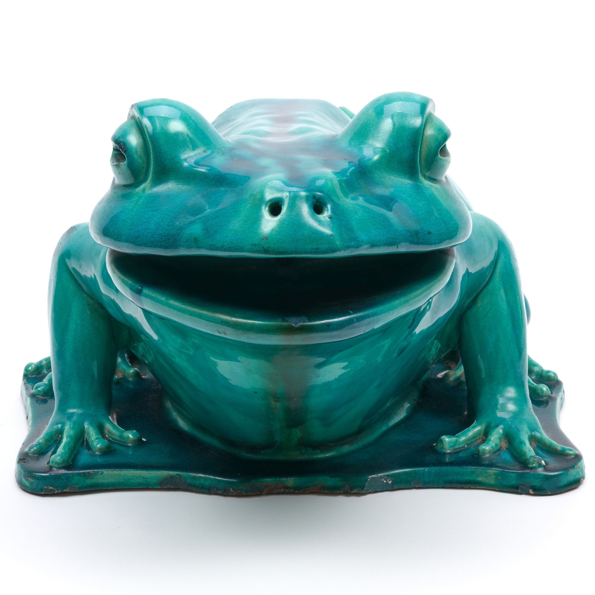 Clément Massier | Large Clément Massier Turquoise Glazed Pottery Model ...