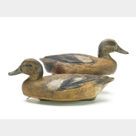 Benjamin Schmidt | Early pair of widgeon with relief wing feather ...