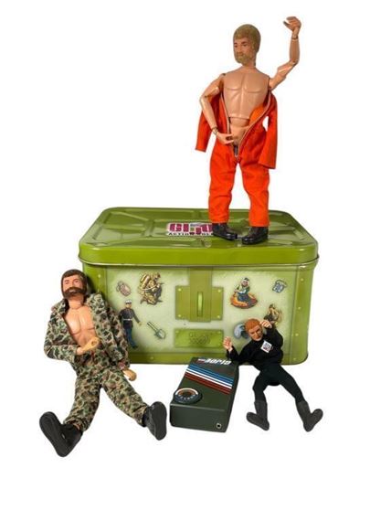 Jackson | Vtg GI Joe & Mego Action Figures with Tin & Radio | MutualArt