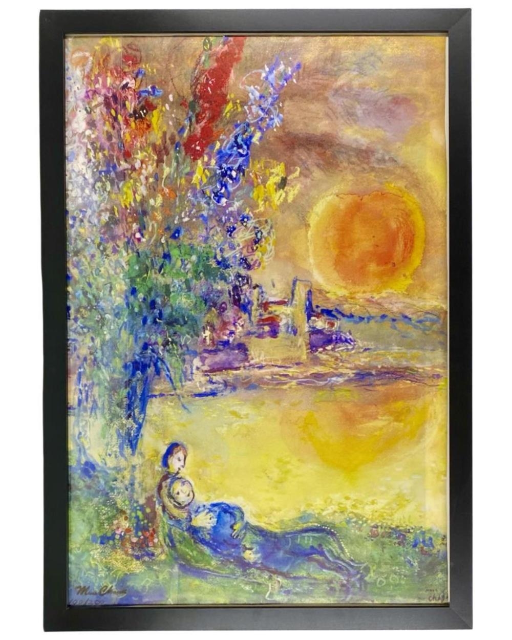 Marc Chagall | Red Moon At Cap Antibes | MutualArt