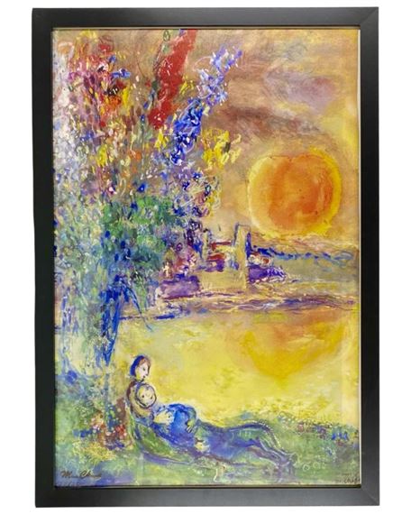Marc Chagall | Red Moon At Cap Antibes | MutualArt