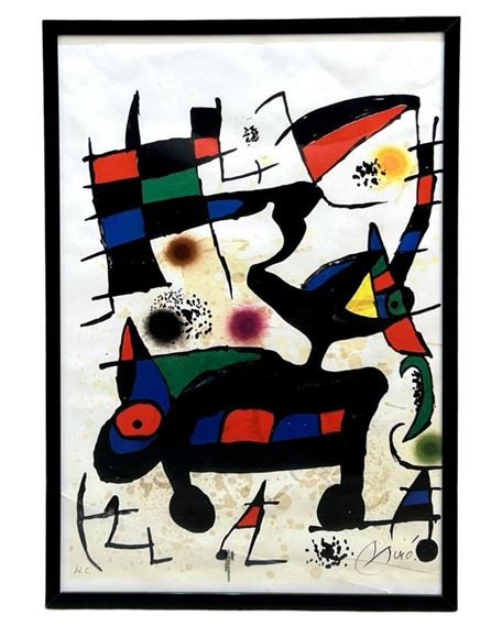 Joan Miró | Joan Miro Abstract Composition Fine Canvas Print | MutualArt