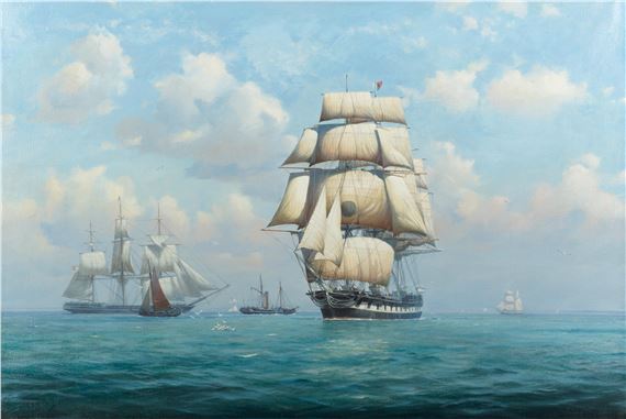 Derek Gardner | The Black Ball Packet New York leaving the Mersey ...