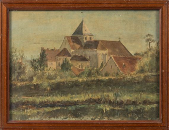 Joseph Massé | Joseph MASSE (1878-1946), « Vue d'une église », huile ...