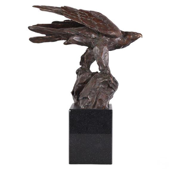 Walter Matia | Walter Matia B.1953 Bronze Bird LE Eagle Sculpture (90 ...
