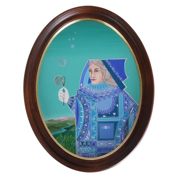 Arona Reiner | Arona Reiner b.1940 Queen of Hearts Oil Painting (85 ...