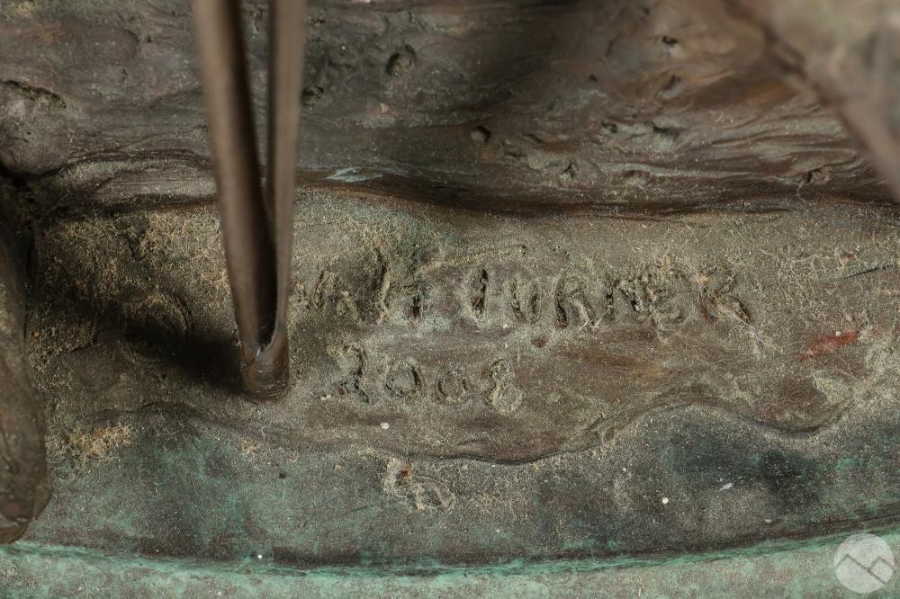 William H. Turner | William Turner B.1934 Bronze Blue Heron Sculpture ...