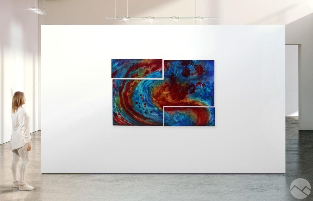 Chris DeRubeis | Modern Abstract Triptych | MutualArt