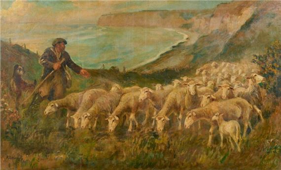 Raymond Louis Lecourt | Shepherd by the sea | MutualArt