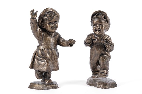 Corinne Hartley | Modelled as two running children | MutualArt