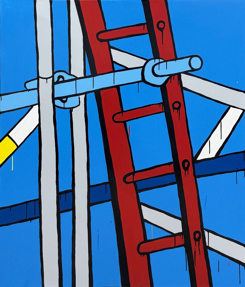 Jasper Knight | gloss acrylic and gesso on canvas (2018) | MutualArt