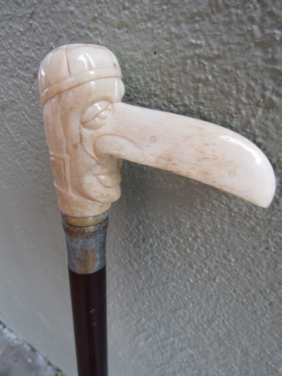 Stick | Carved Bone Handled Walking Stick Full Size | MutualArt