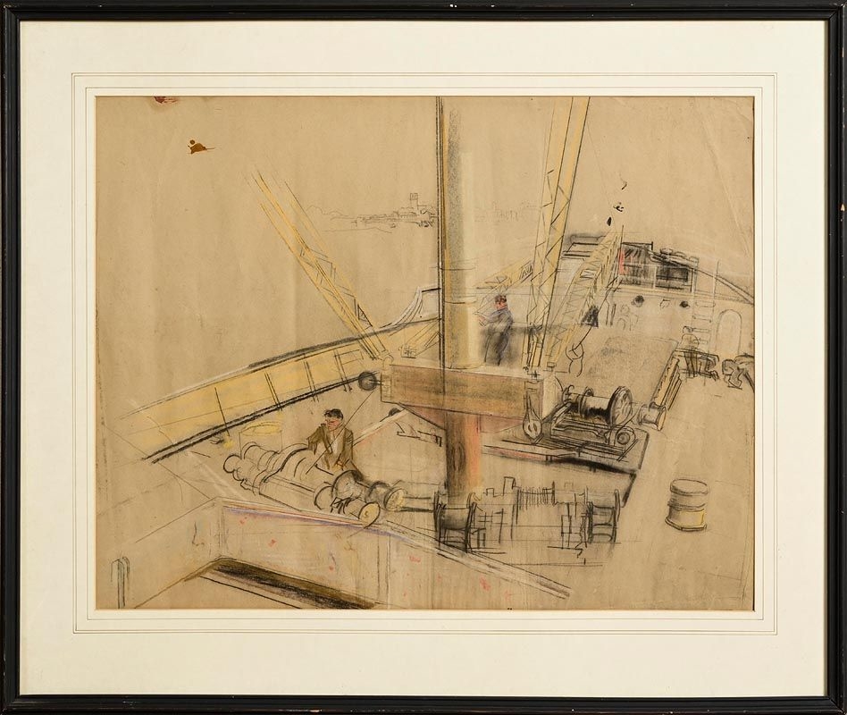 Sean Keating | Sketch Aboard The Irish Hazel (c.1948 (Circa 1948 ...