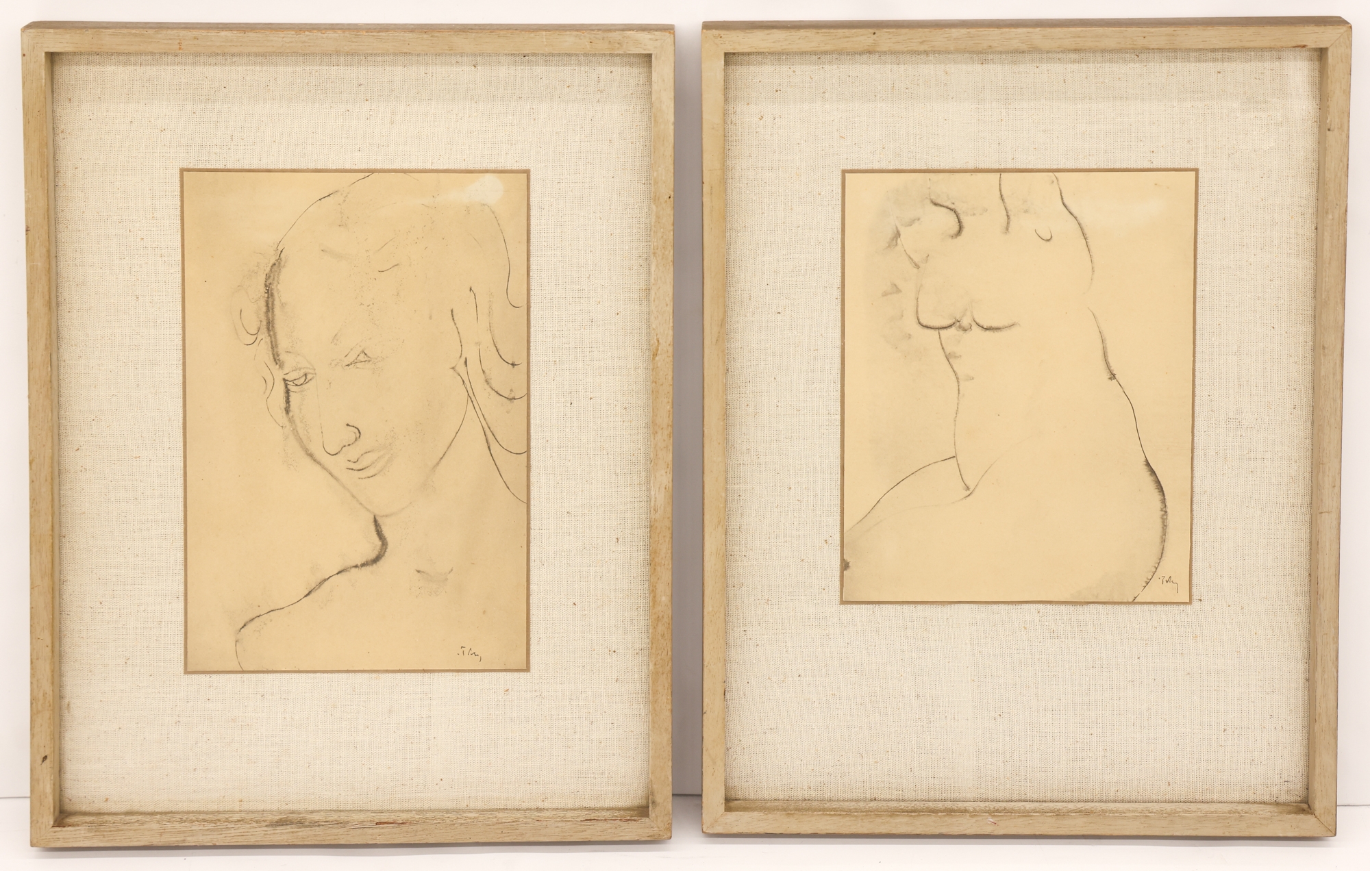 Mark Tobey | Mark Tobey Two Lithographs of Nudes (1950) | MutualArt