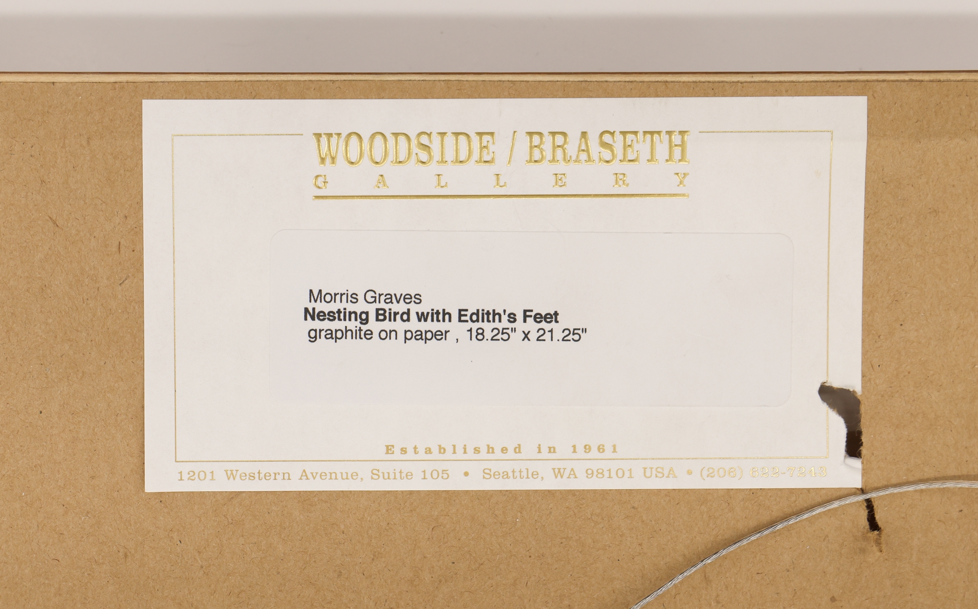Morris Graves | Morris Graves ''Nesting Bird with Edith's Feet ...