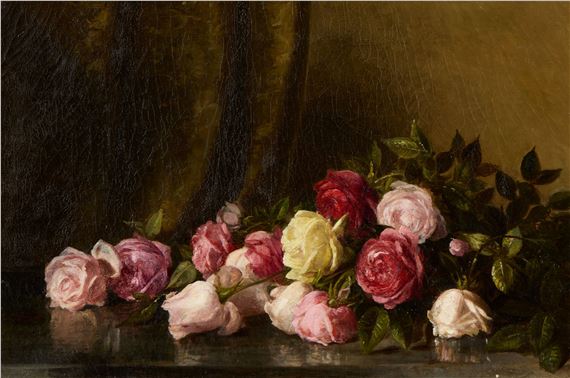 Benjamin Champney | Still Life with Roses | MutualArt