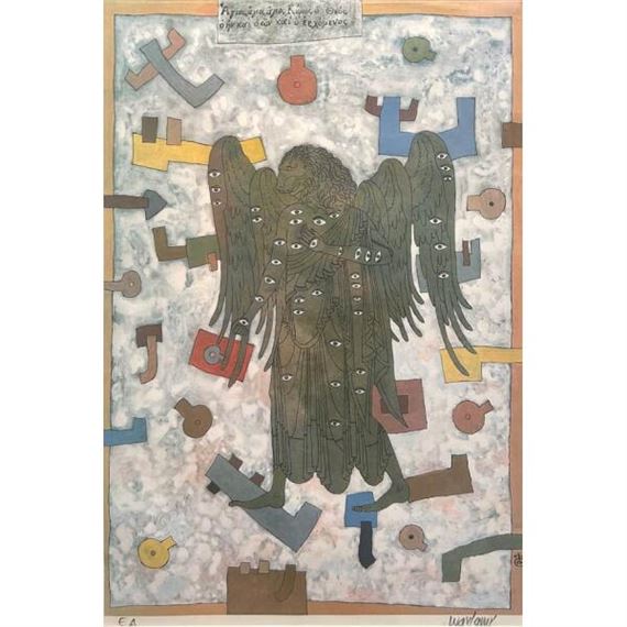 Makis Efthymios Warlamis | Depicting multiple-eyed winged figure ...