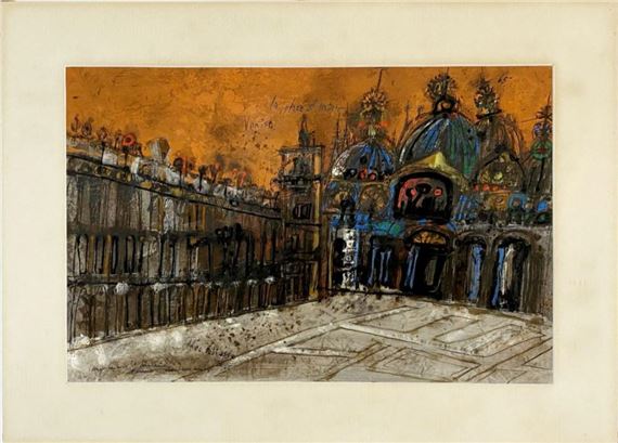 Théo Tobiasse | Theo Tobiasse - Venise. La place Saint-Marc (1965) | MutualArt