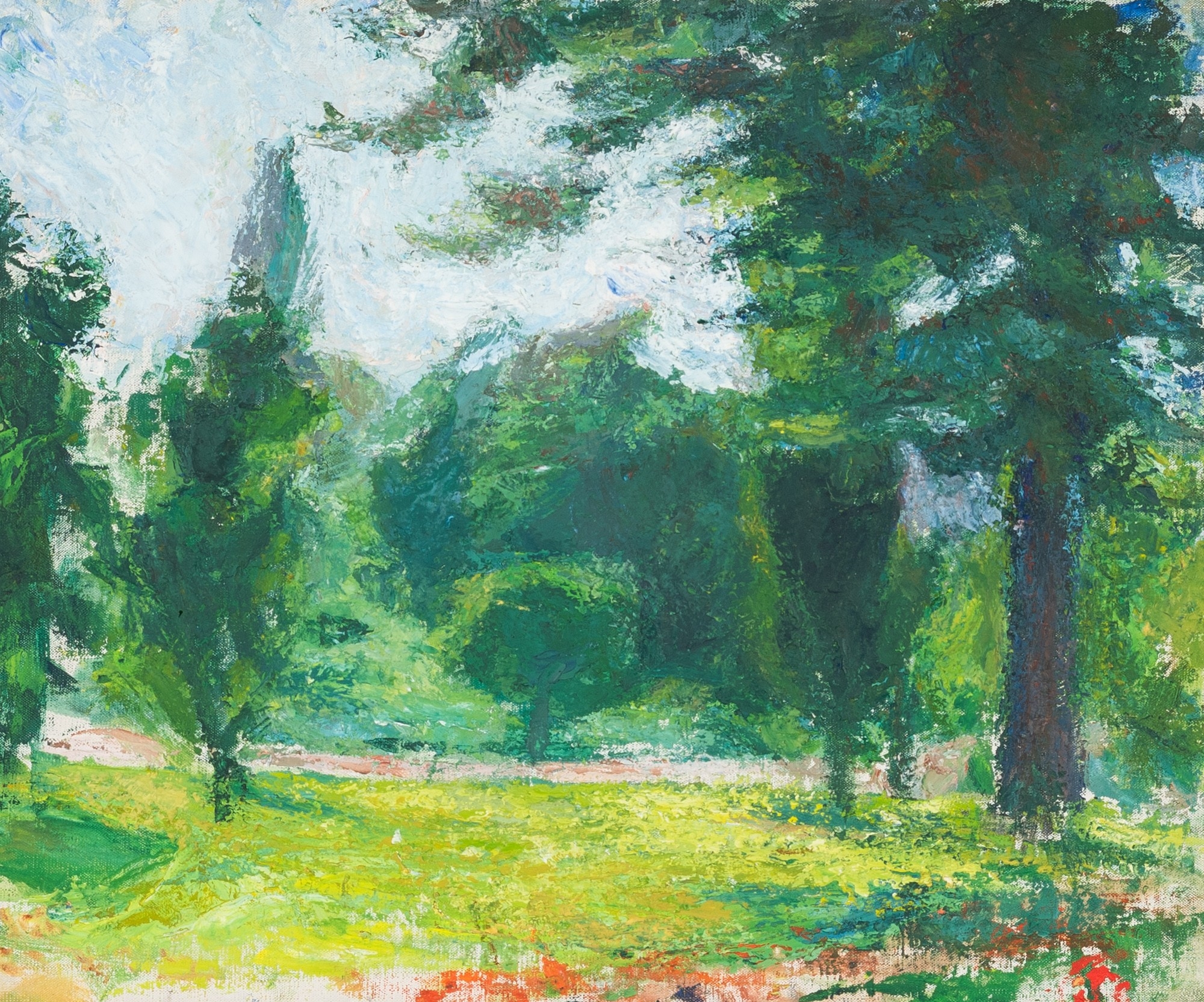 Sigrid Schauman | Motif from Helsinki city garden 1946 | MutualArt