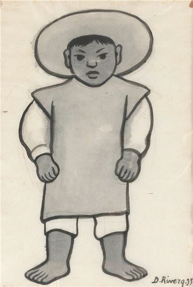 Diego Rivera | Young Mexican boy (1935) | MutualArt