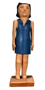 Edgar Tolson | Woman In Blue Dress | MutualArt