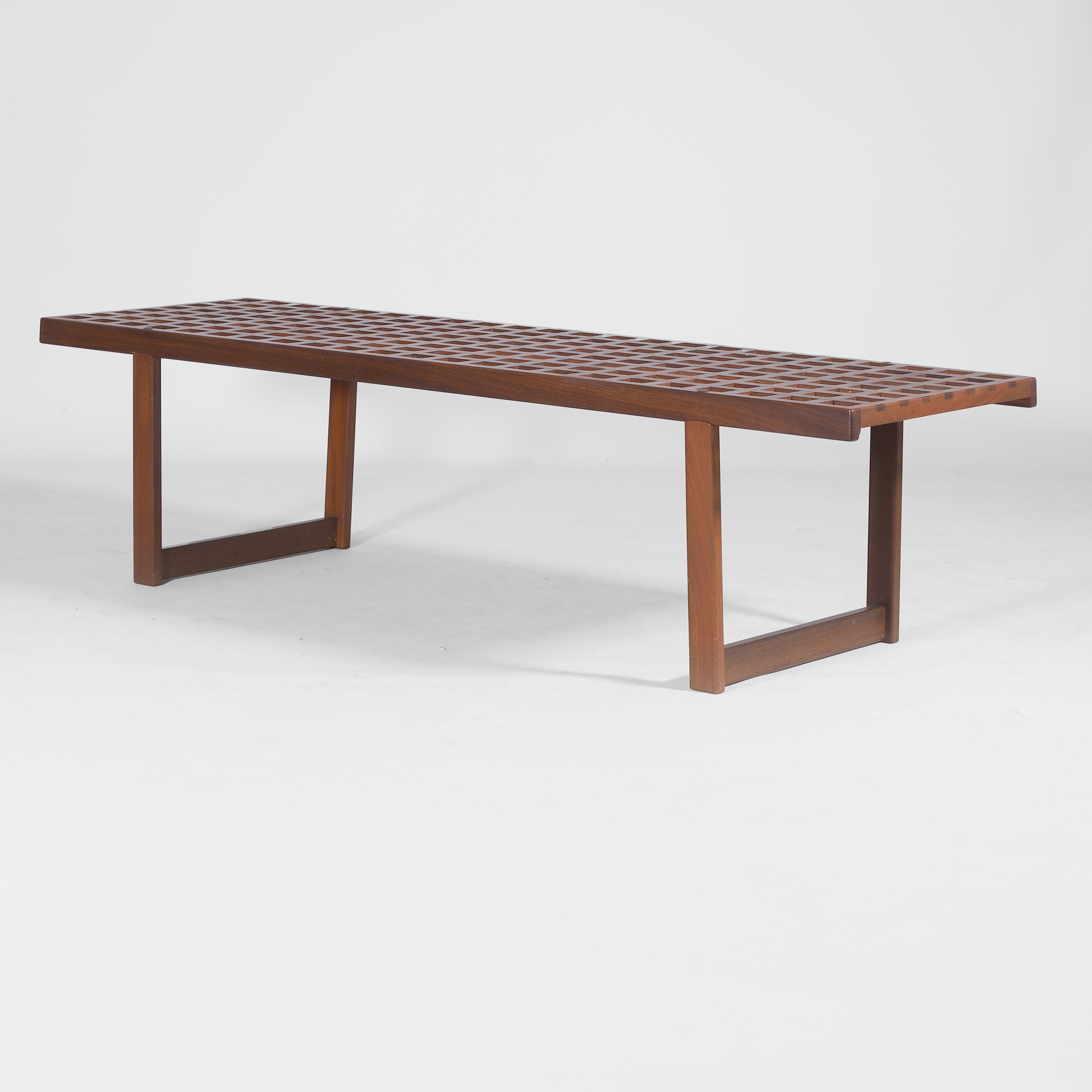 Peter Løvig Nielsen | a teak lattice bench the rectangular lattice seat ...