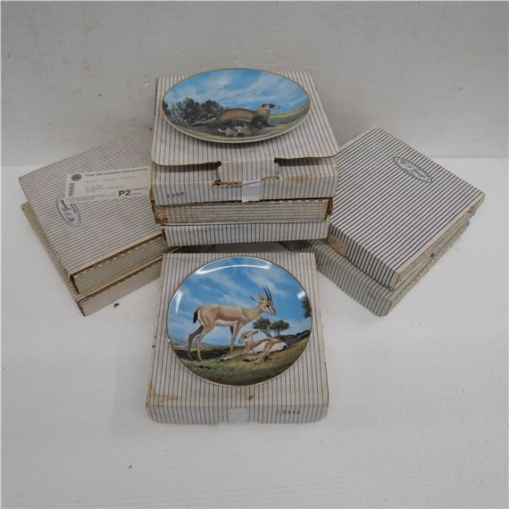 William Nelson | A set of eight William Nelson animal themed plates all ...