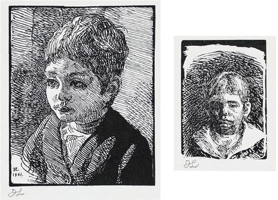 Johannes Larsen | Two portraits of Andreas Larsen, the artist's oldest ...