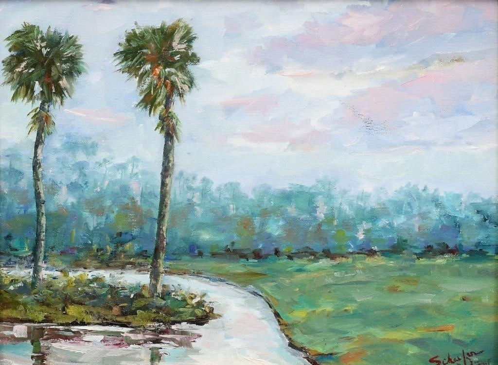 Charles Schaefer | CHARLES SCHAEFER INDIAN RIVER SCHOOL PAINTING (1389 ...